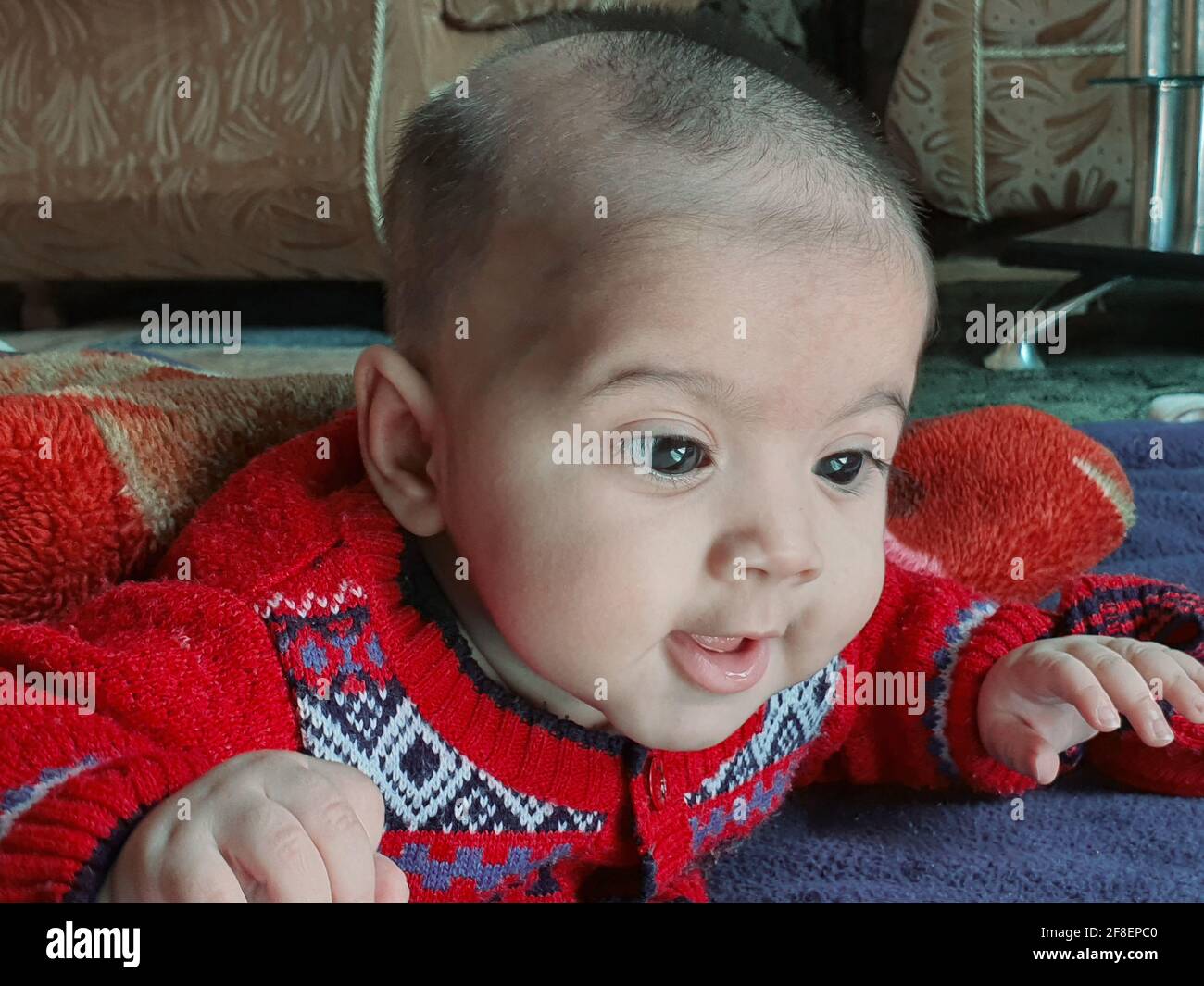 Beautiful kid different poses looks very handsome. Small child after ...