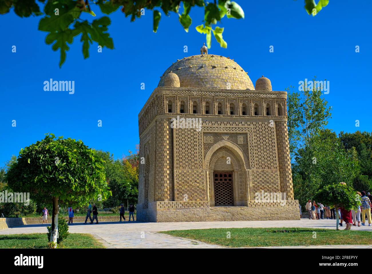 The walls of the mausoleum feature decorative brickwork of alternating ...