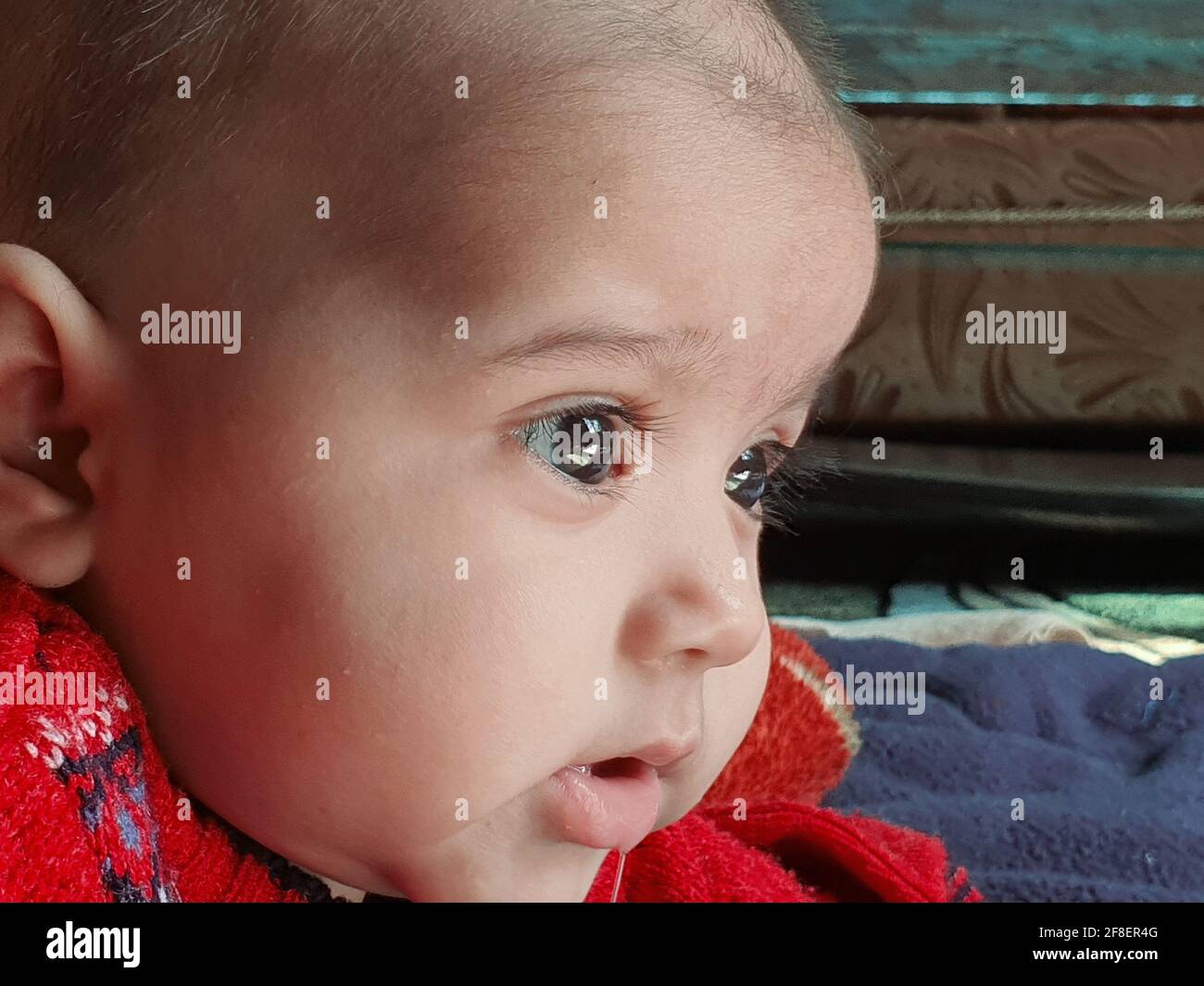 Innocent new born baby kid asian colour looks very beautiful Stock ...