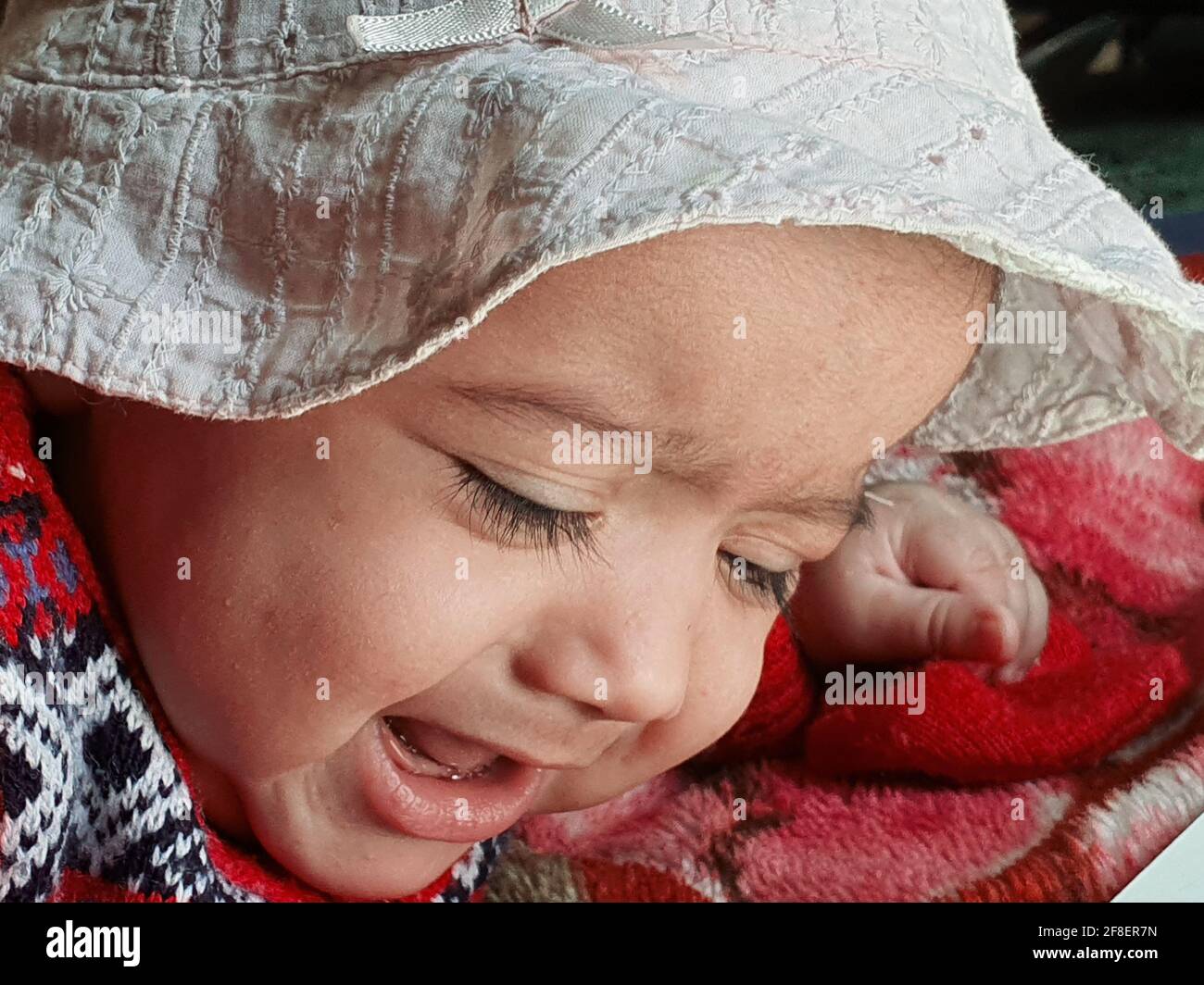 Innocent new born baby kid asian colour looks very beautiful Stock ...
