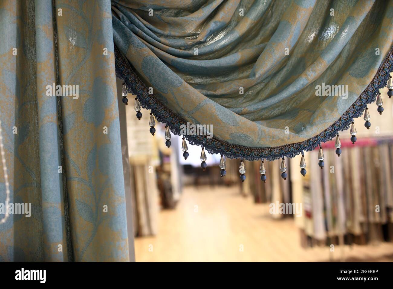Detail of curtain in a modern interior Stock Photo - Alamy