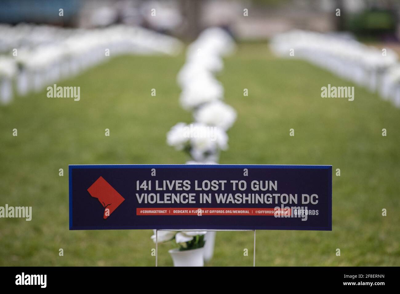 Washington, DC, USA, April 13, 2021. The Gun Violence Memorial ...