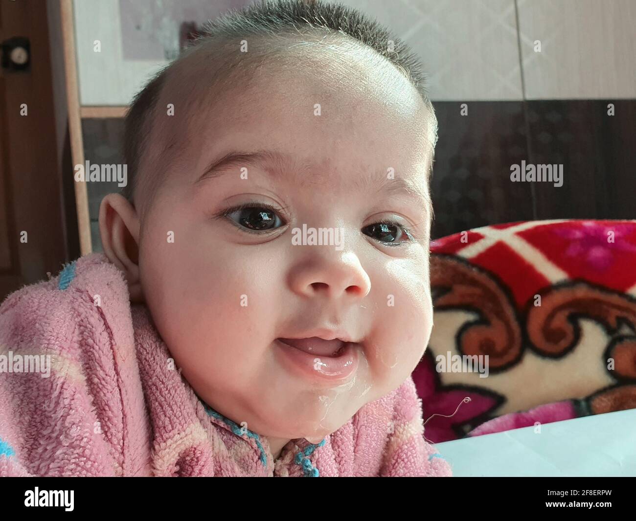 Innocent new born baby kid asian colour looks very beautiful Stock ...