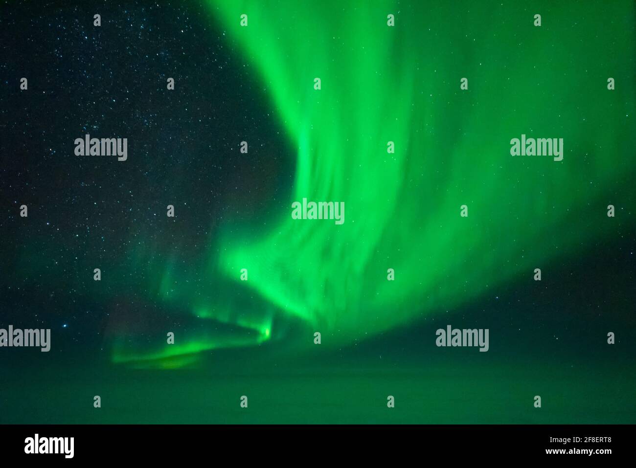 Aurora display from an aeroplane Stock Photo - Alamy
