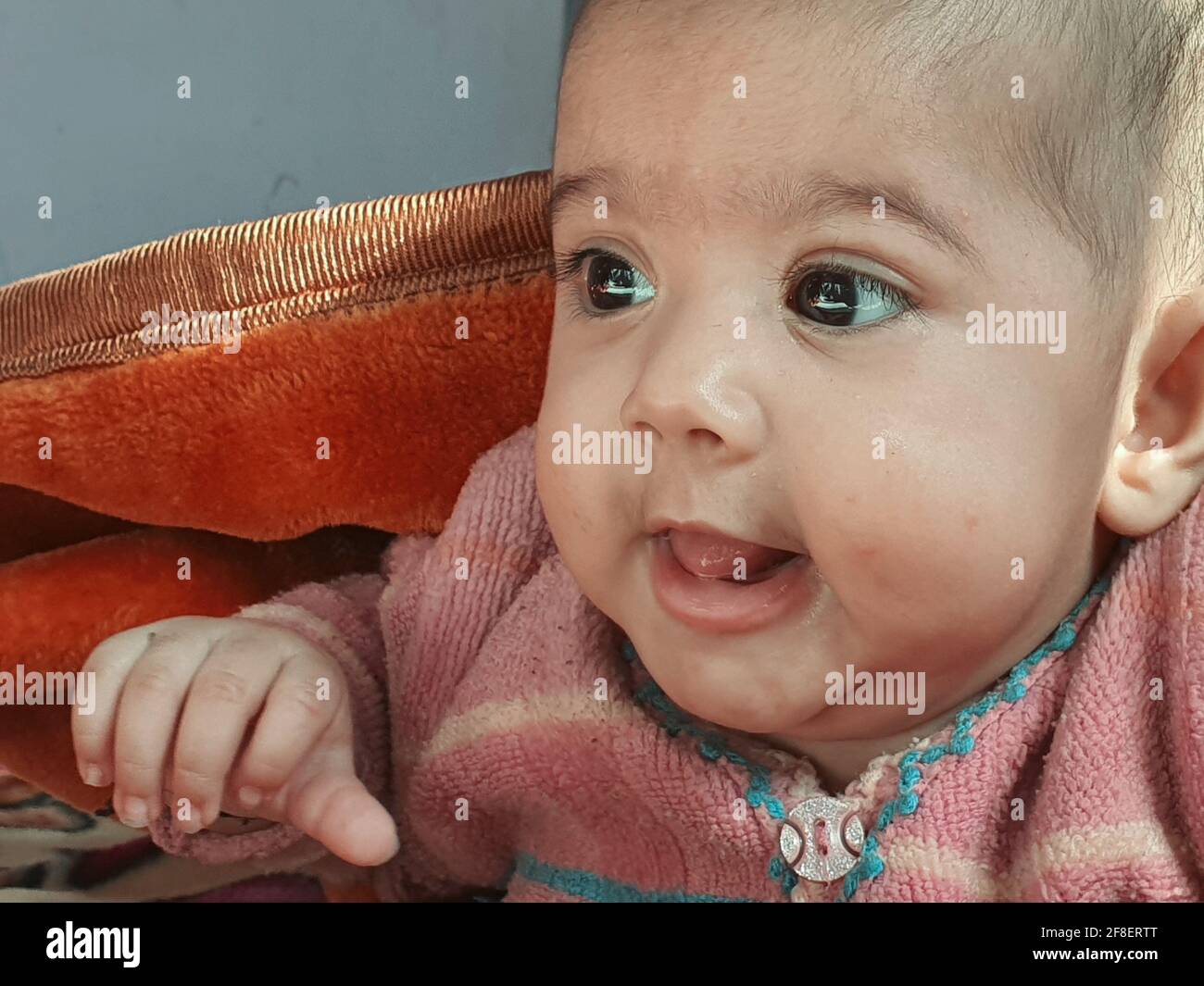 Innocent new born baby kid asian colour looks very beautiful Stock ...