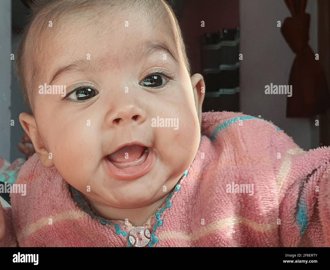 Innocent new born baby kid asian colour looks very beautiful Stock ...