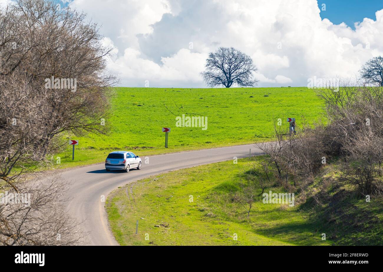 Driving on curvy road hi-res stock photography and images - Alamy