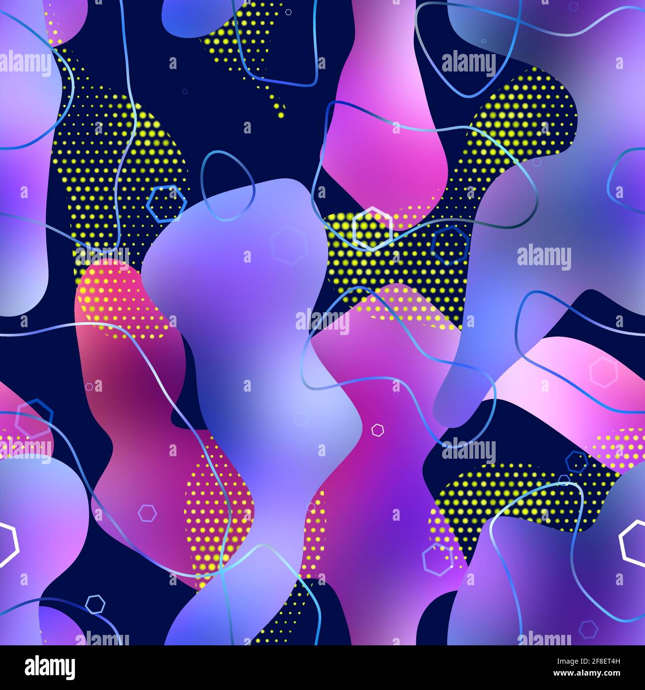 Seamless vibrant lava lamp liquid pattern design for print Stock Photo ...