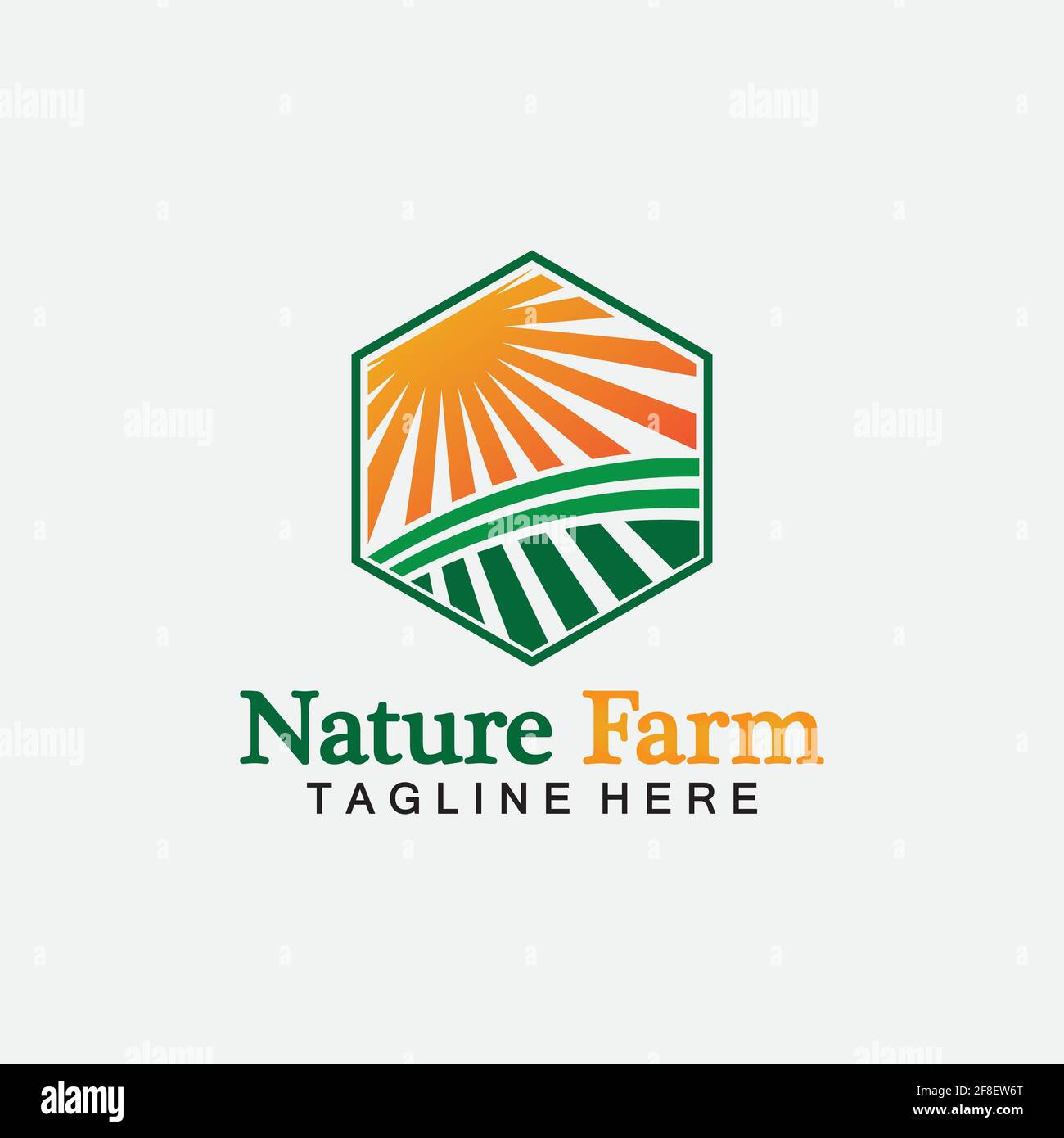 Nature Farm and farming vector logo illustration design. sun farm ...