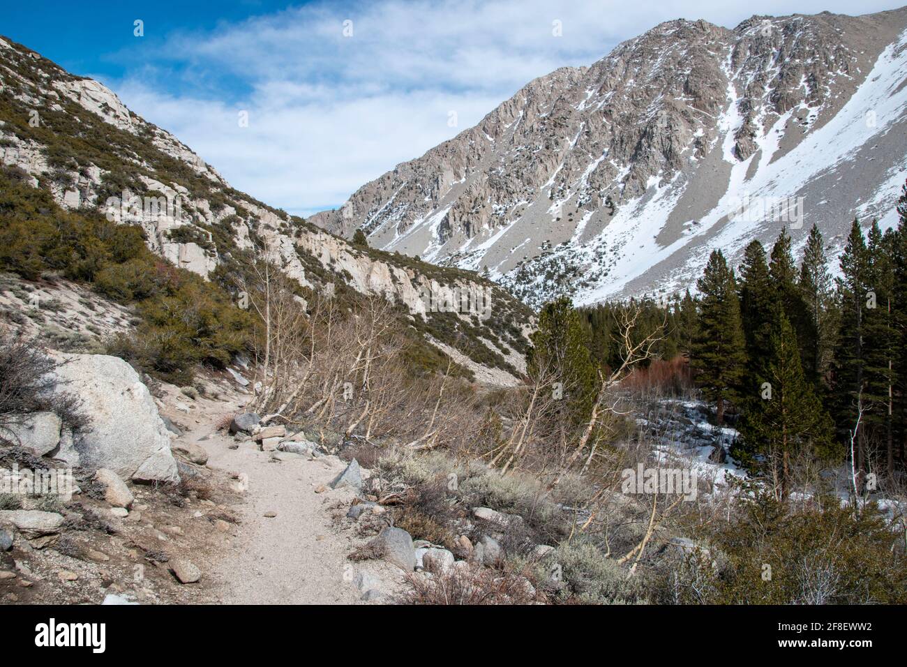 The North Fork Big Pine Creek hiking trail is a steep ascent to First ...