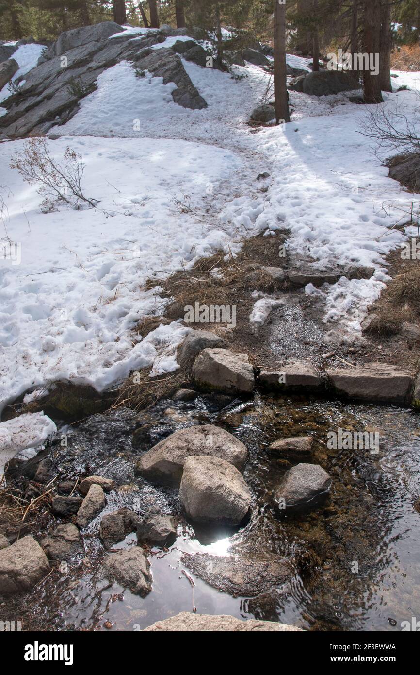 The North Fork Big Pine Creek hiking trail is a steep ascent to First ...