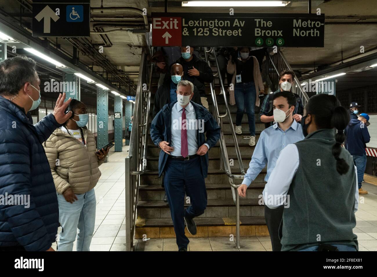 New York, NY - April 13, 2021: Mayor Bill de Blasio attends Public ...