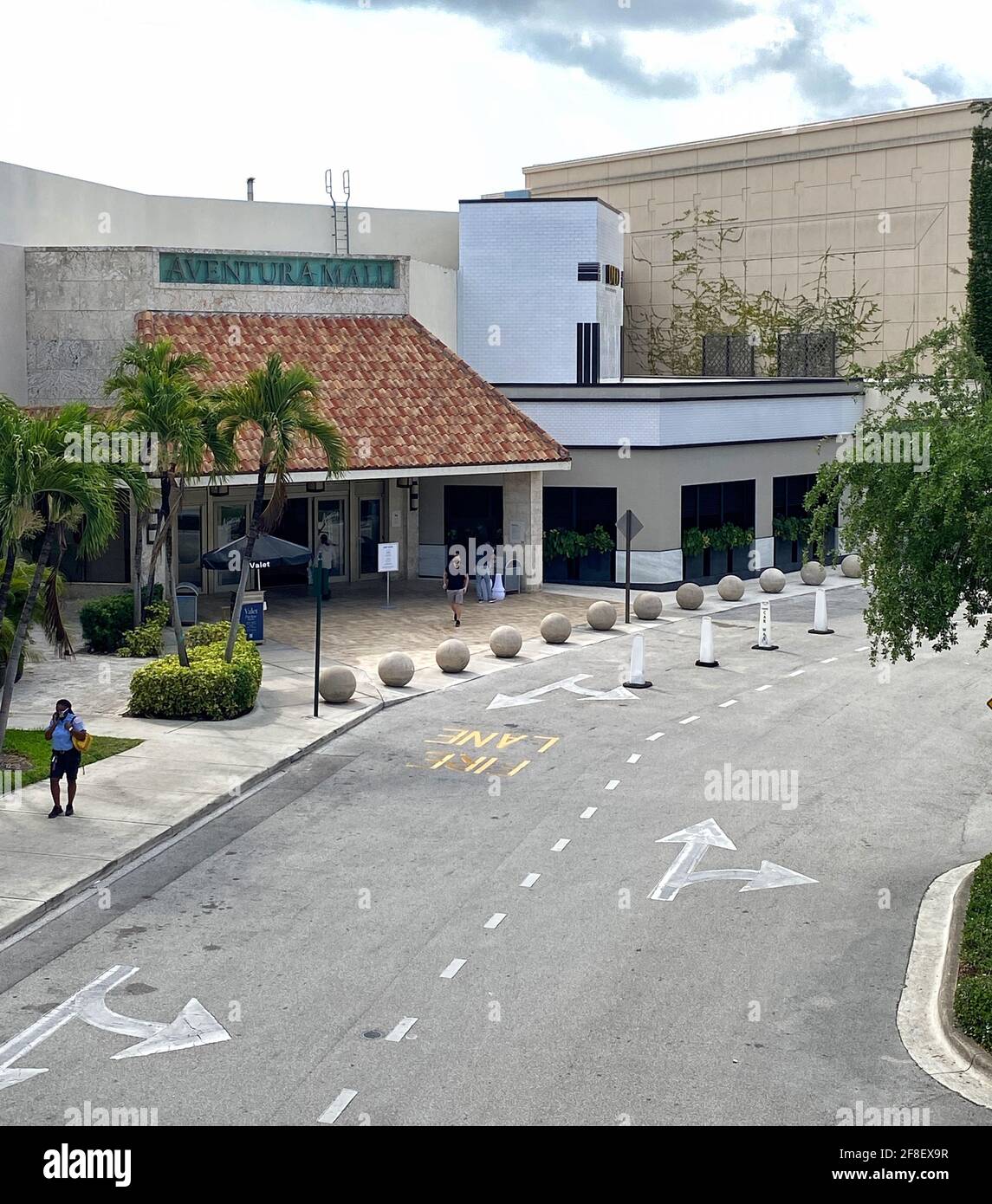 Exterior facade of Aventura mall. Aventura mall is one of South Florida ...