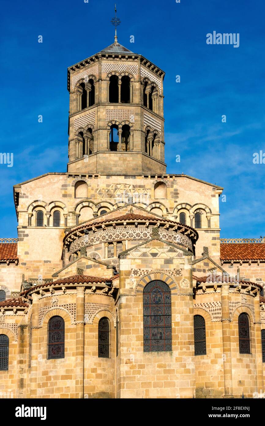 Issoire. Romanesque church Saint Austremoine, one of the five major Romanesque churches in ...