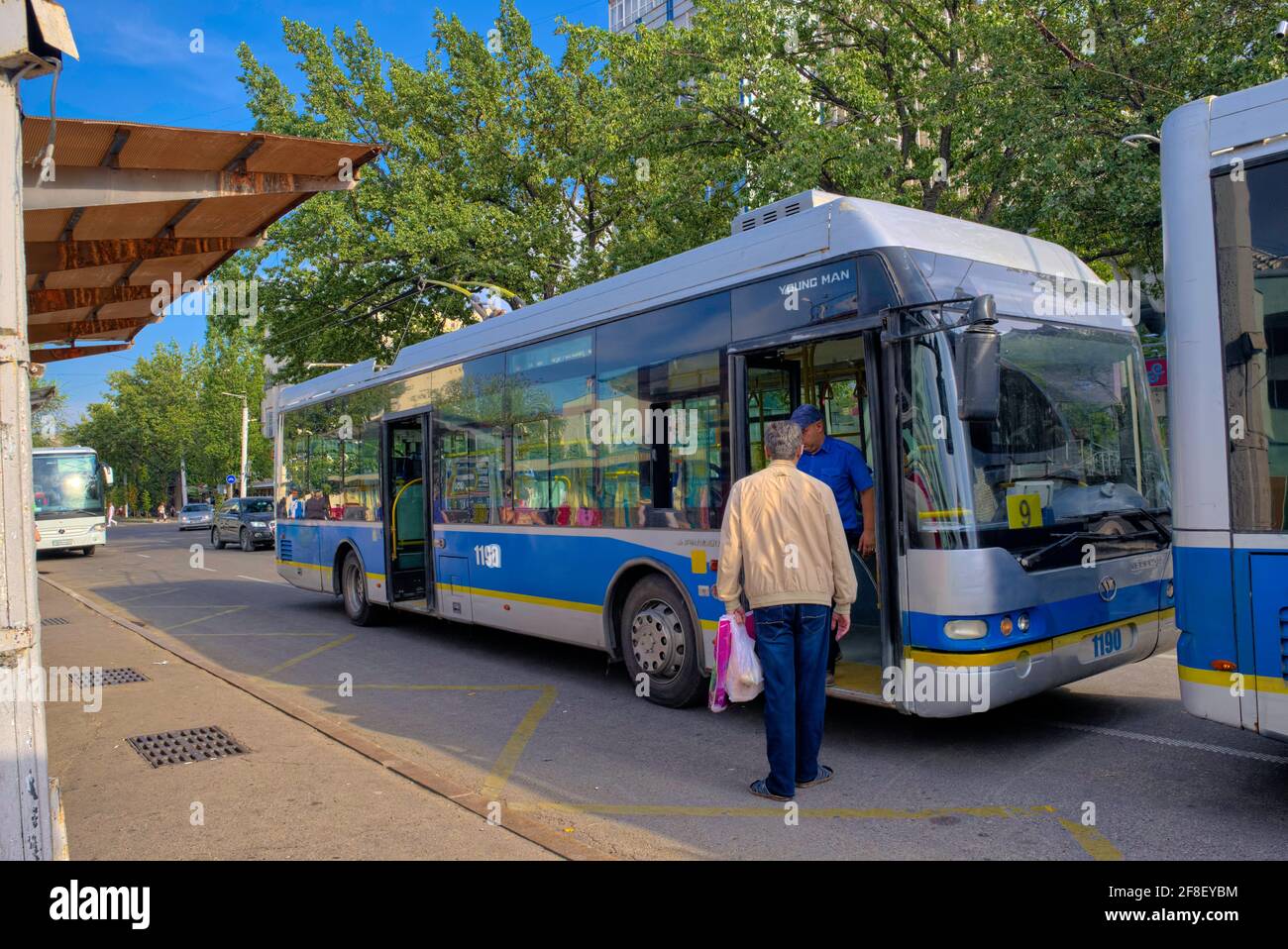 Bus station at Green Bazaar Taken @Almaty, Kazakhtan Stock Photo - Alamy
