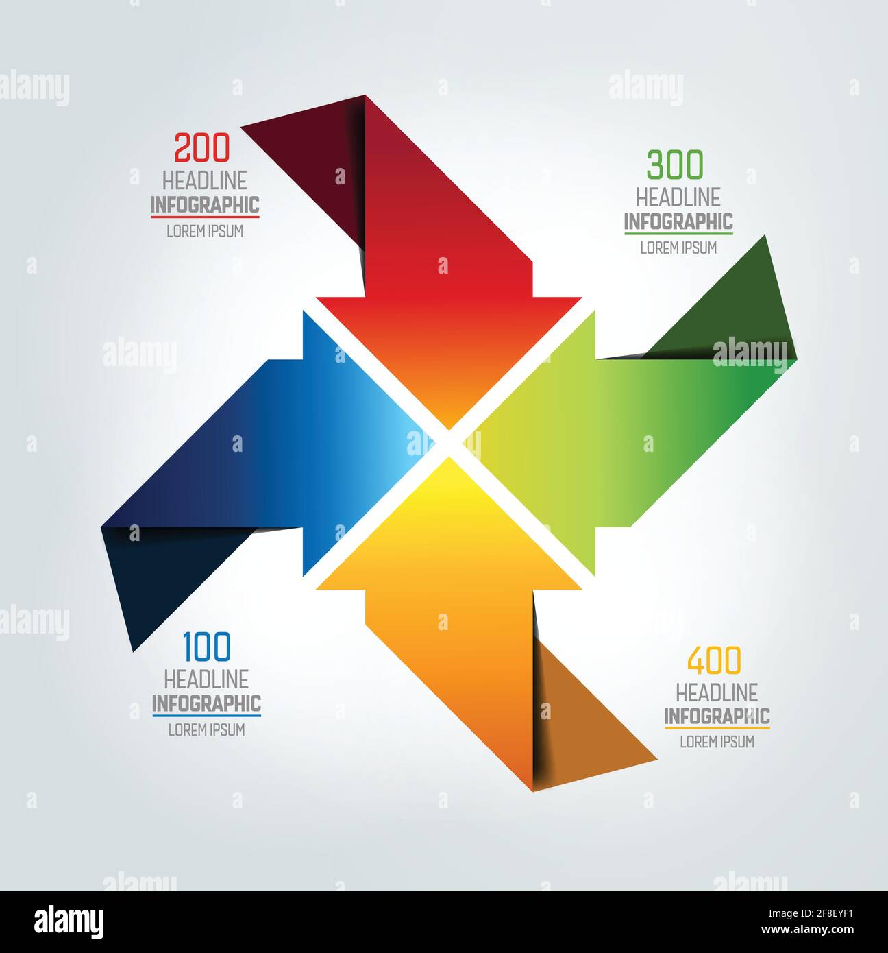 Four arrows infographic, chart, scheme, diagram Stock Vector Image ...