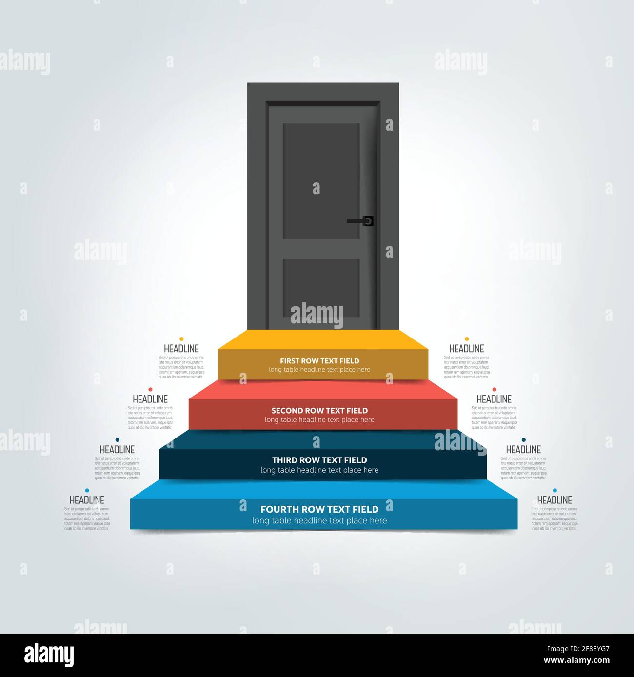 Door and stairs infographic, diagram, scheme, chart, template Stock ...