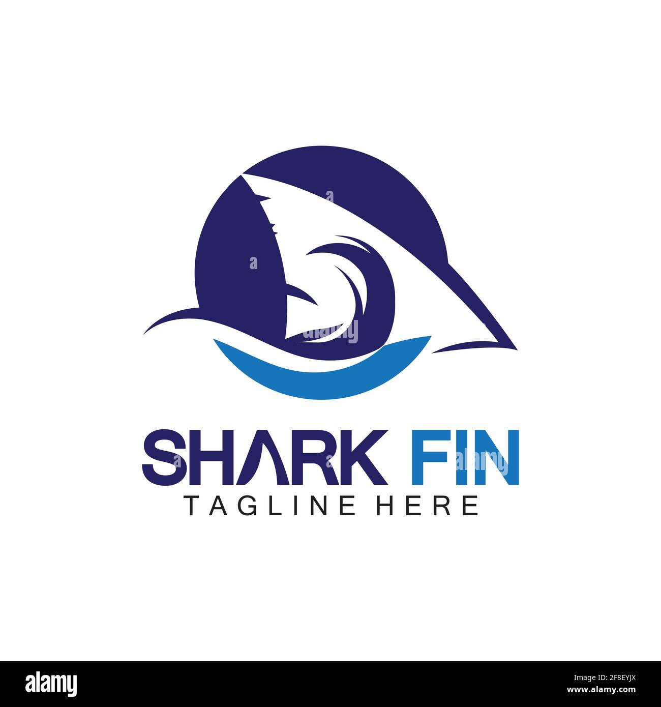 Shark fin logo vector illustration design template.Shark Logo Template ...