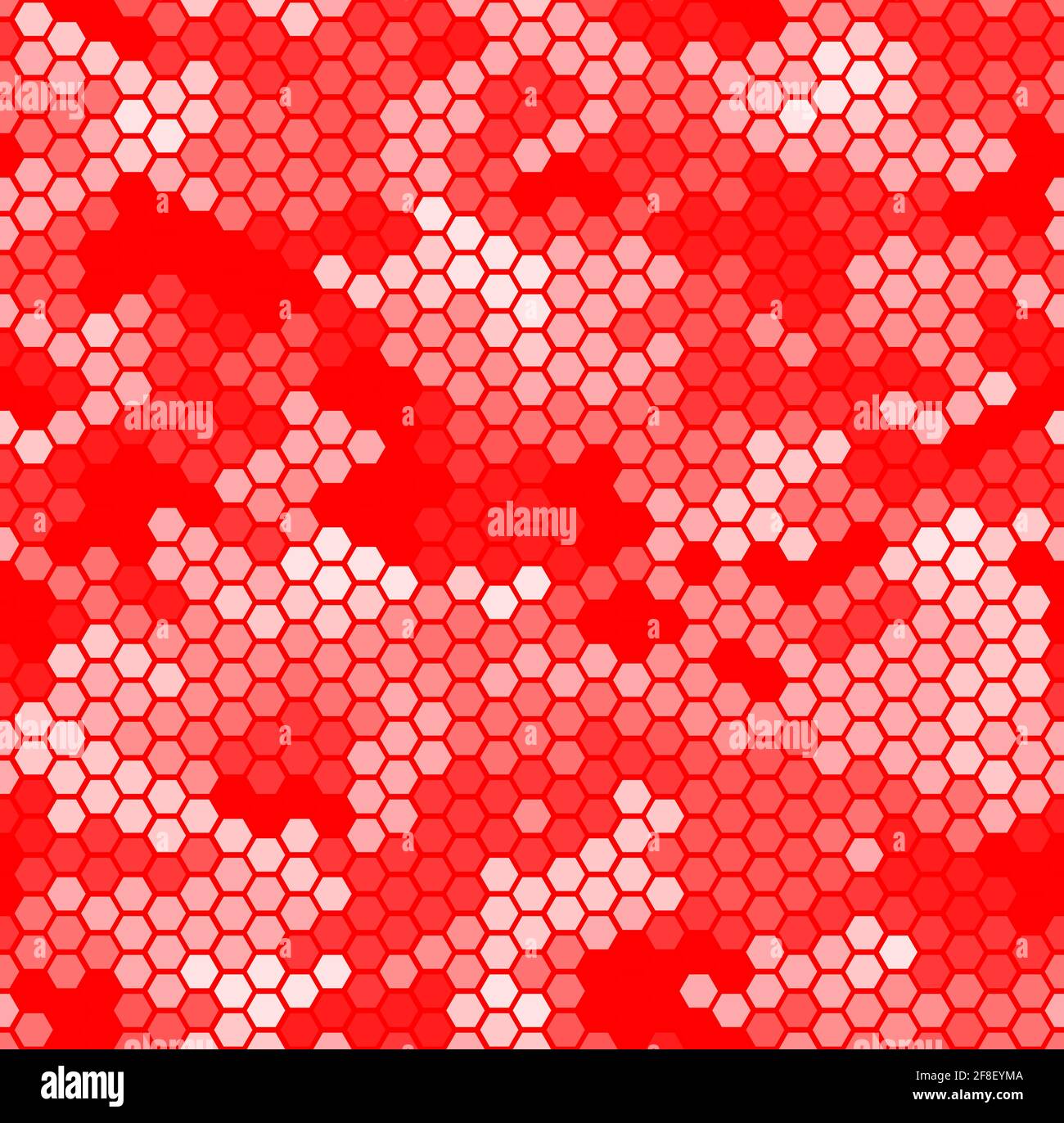 Monochrome seamless honey pattern with halftone hex cells in linear ...