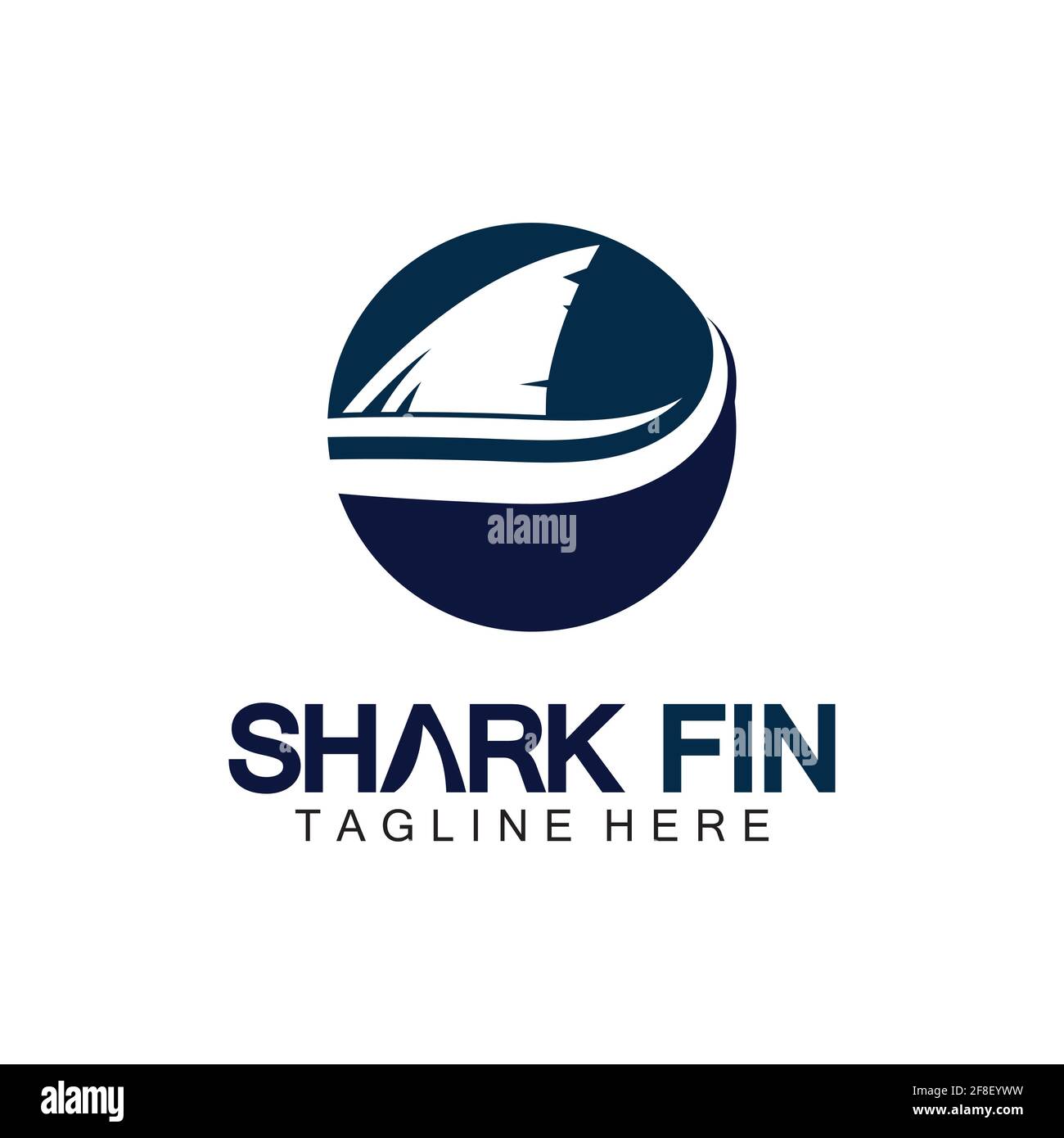 Shark fin logo vector illustration design template.Shark Logo Template ...