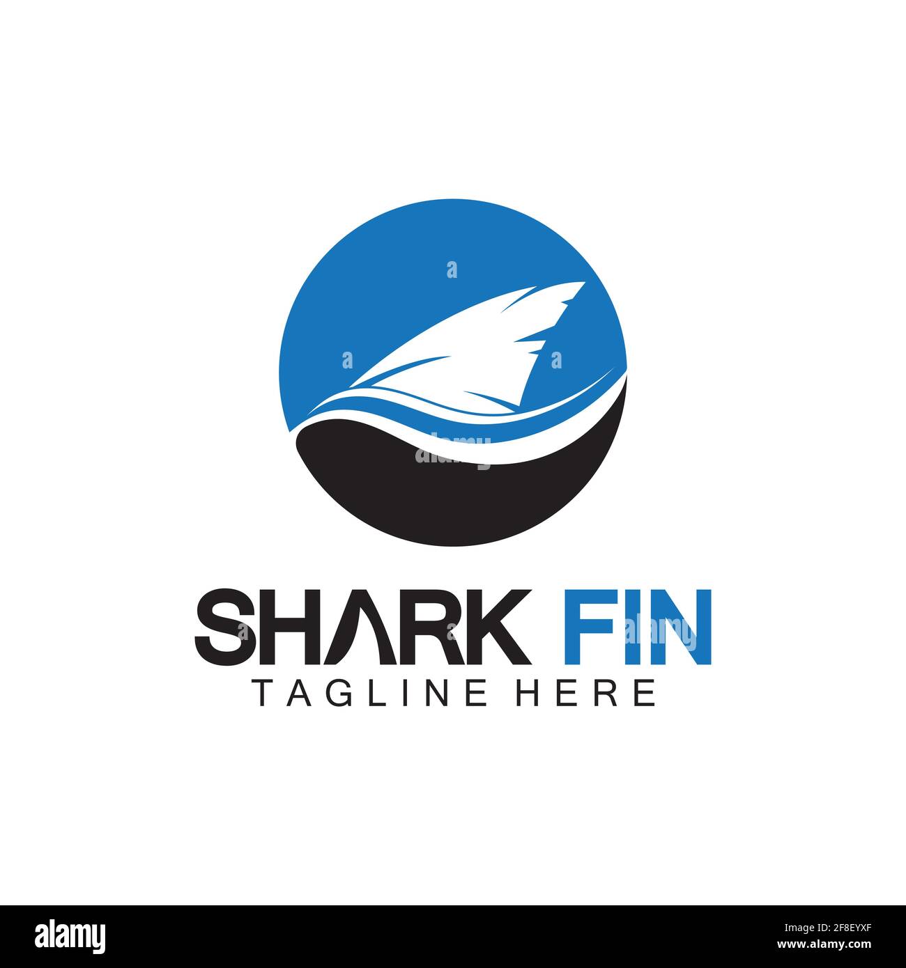 Shark fin logo vector illustration design template.Shark Logo Template ...