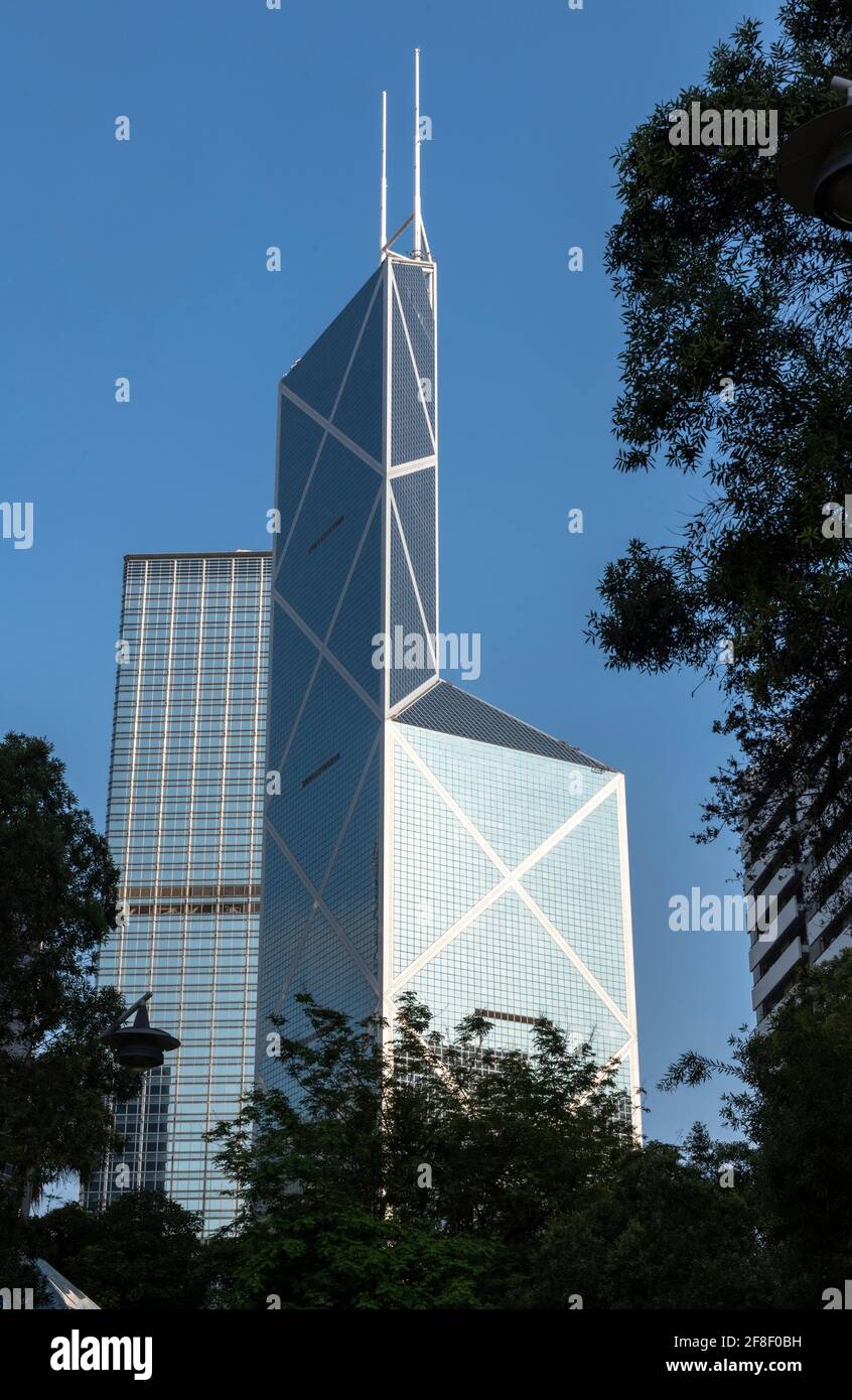 Hong Kong,China:13 Apr,2021. Bank of China Tower (BOC Tower,designed by ...