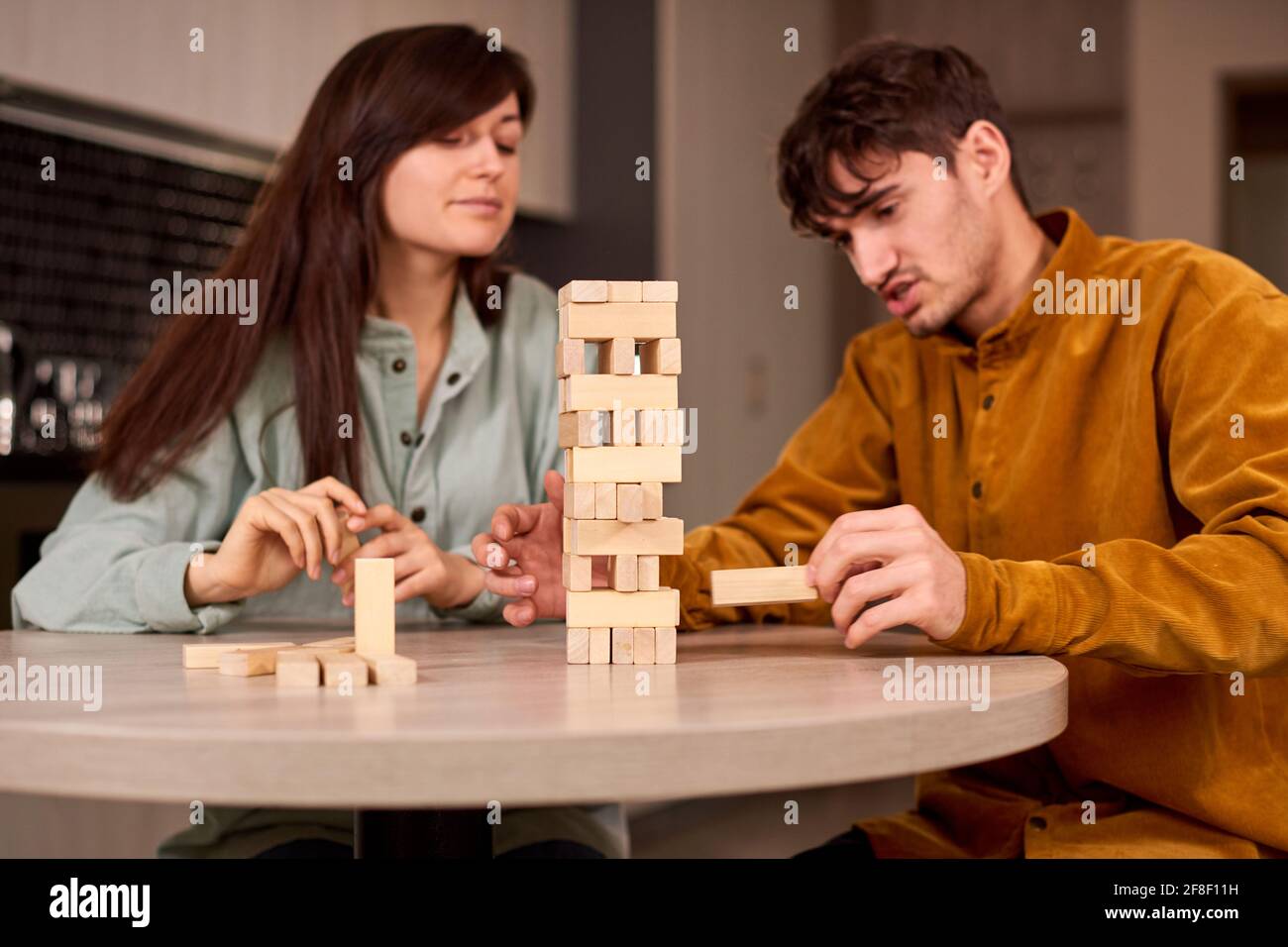 Jenga falling hi-res stock photography and images - Alamy