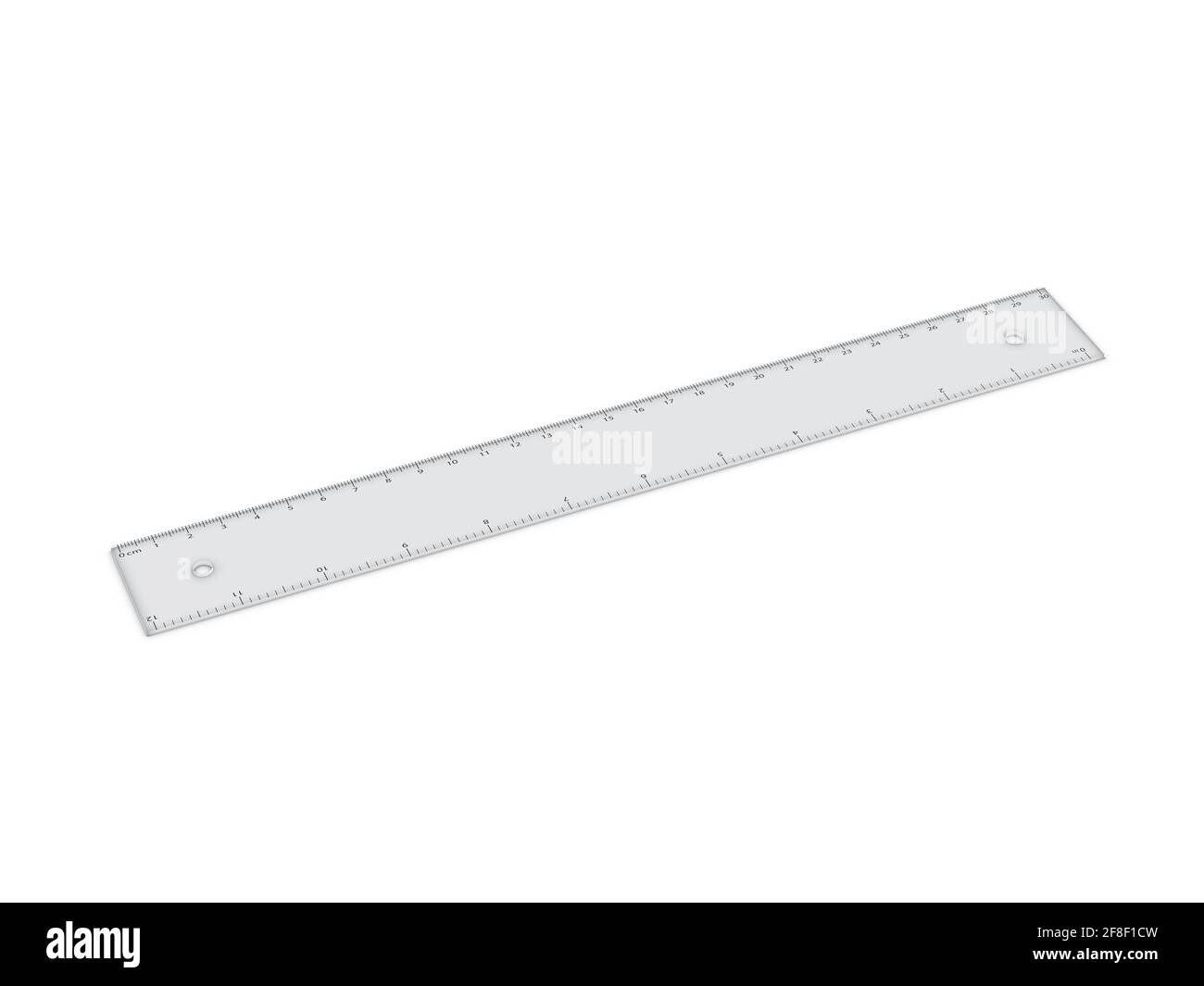 Ruler on a white background. 3d illustration Stock Photo - Alamy
