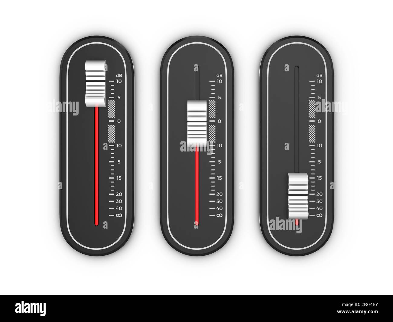 DJ sound mixing console with slider. 3d illustration Stock Photo - Alamy