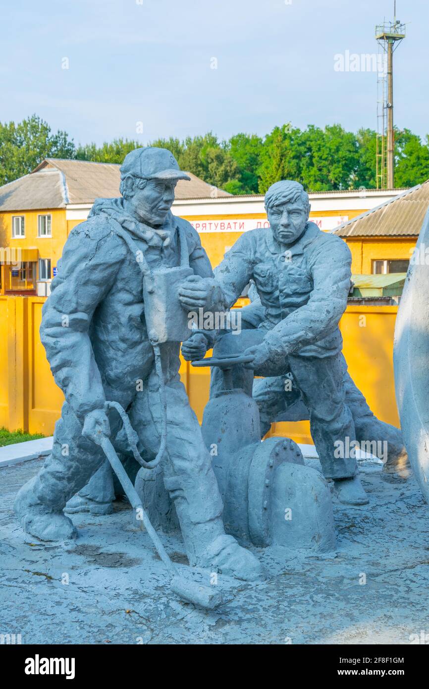 Monument to the firefighters who died during Chernobyl accident in the ...