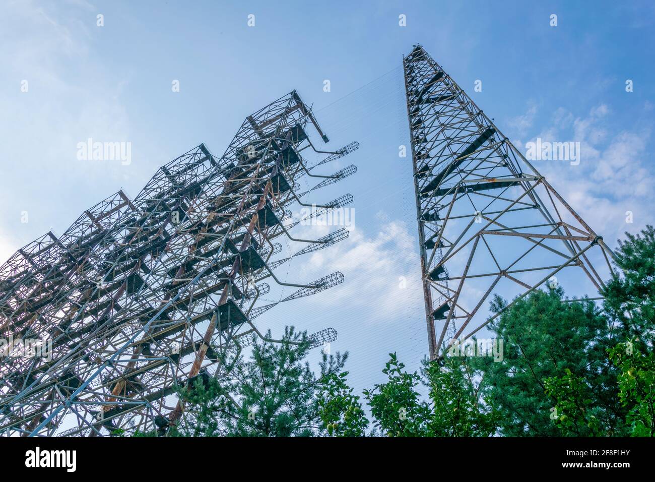Steel construction of Radar Duga station in the Ukraine Stock Photo - Alamy