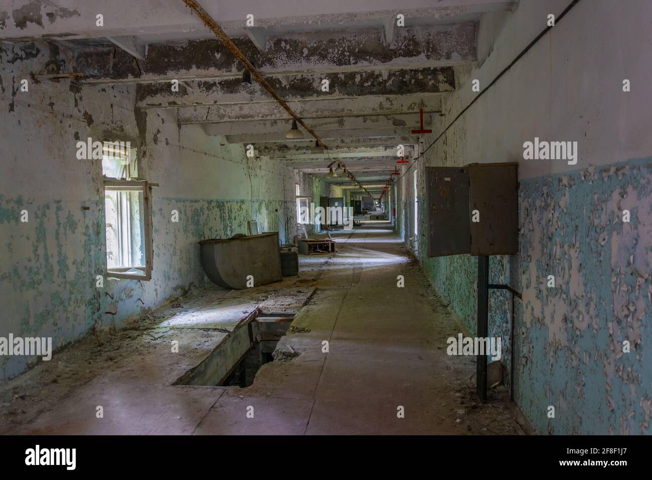 Ravaged control room of radar Duga station at Chernobyl, Ukraine Stock ...