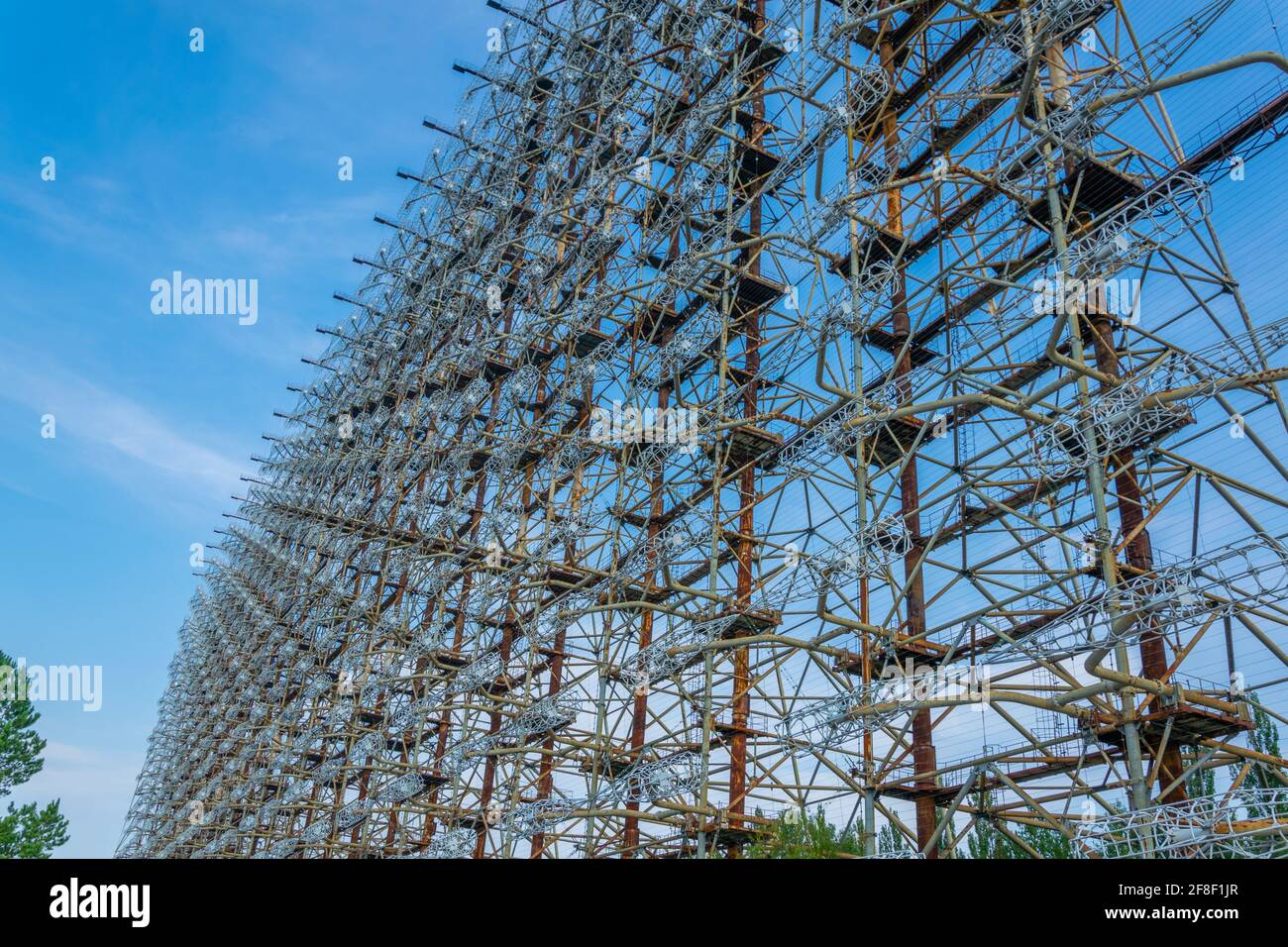 Steel construction of Radar Duga station in the Ukraine Stock Photo - Alamy
