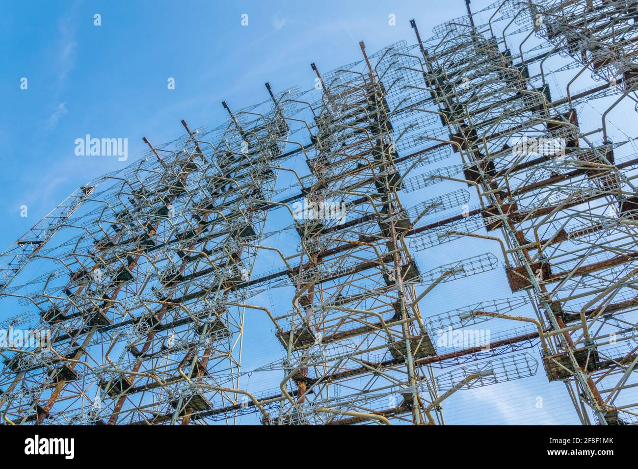 Steel construction of Radar Duga station in the Ukraine Stock Photo - Alamy