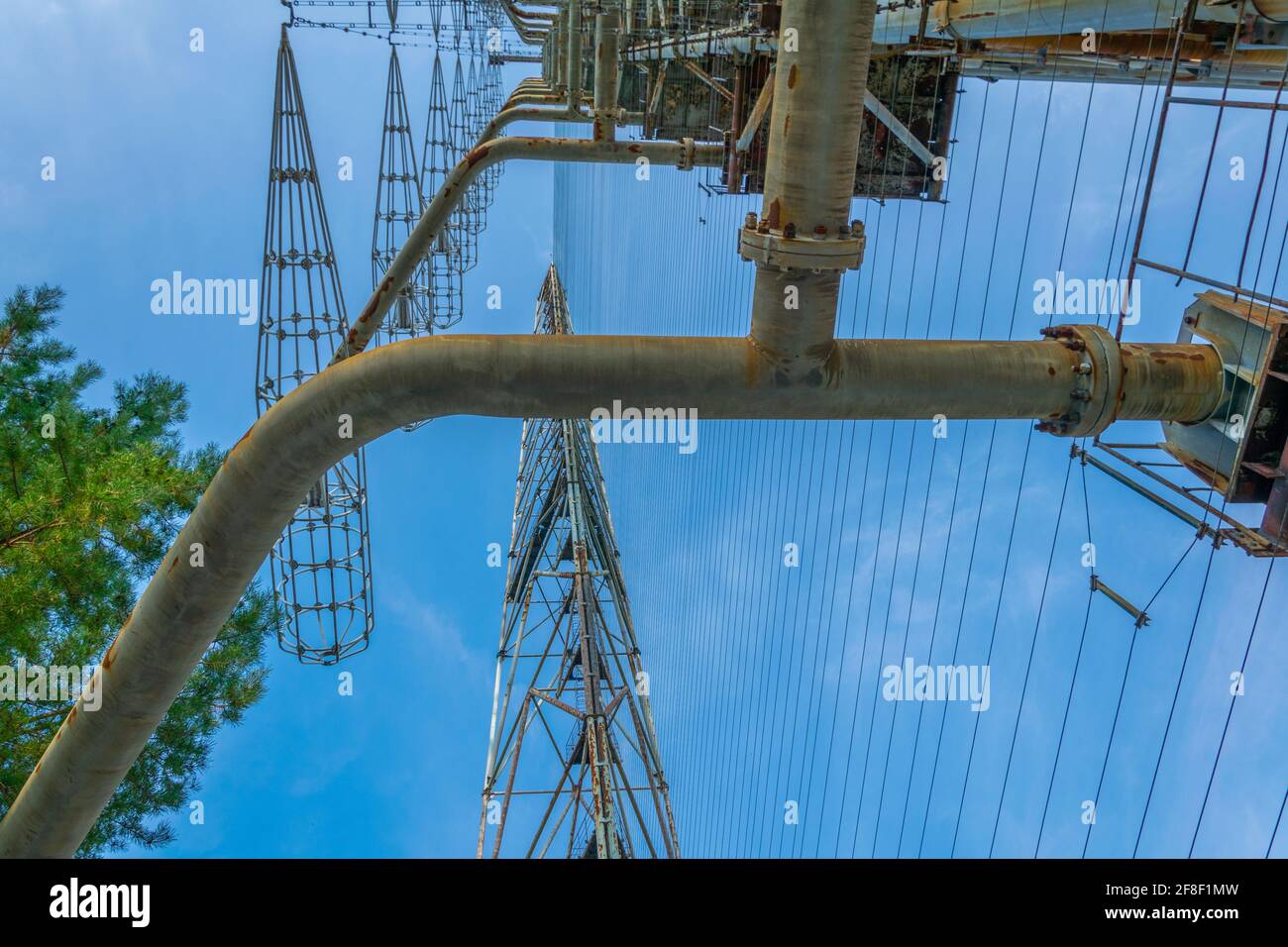 Steel construction of Radar Duga station in the Ukraine Stock Photo - Alamy
