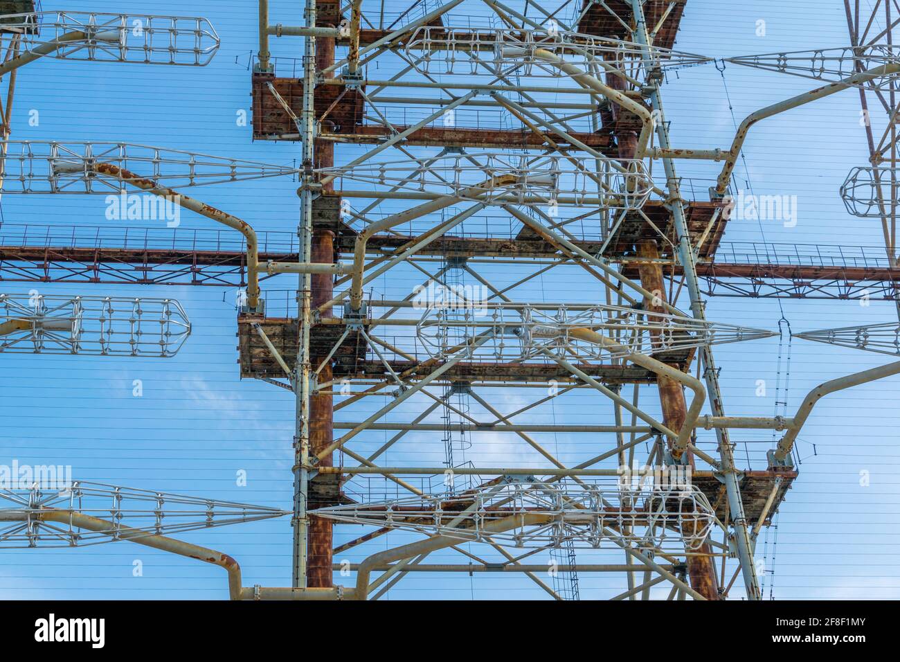 Steel construction of Radar Duga station in the Ukraine Stock Photo - Alamy
