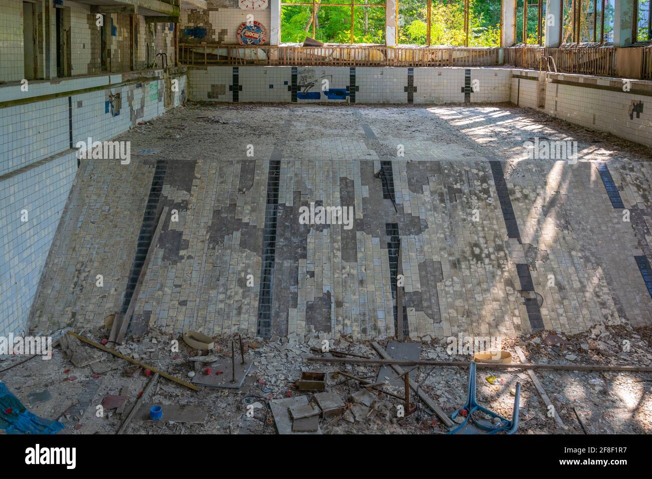 Broken swimming pool in the Pripyat town in the Ukraine Stock Photo - Alamy