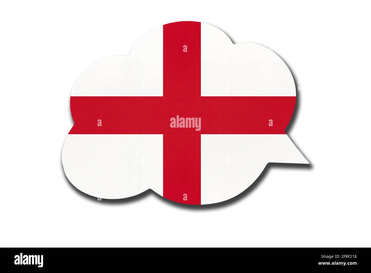 3d speech bubble with England national flag isolated on white ...