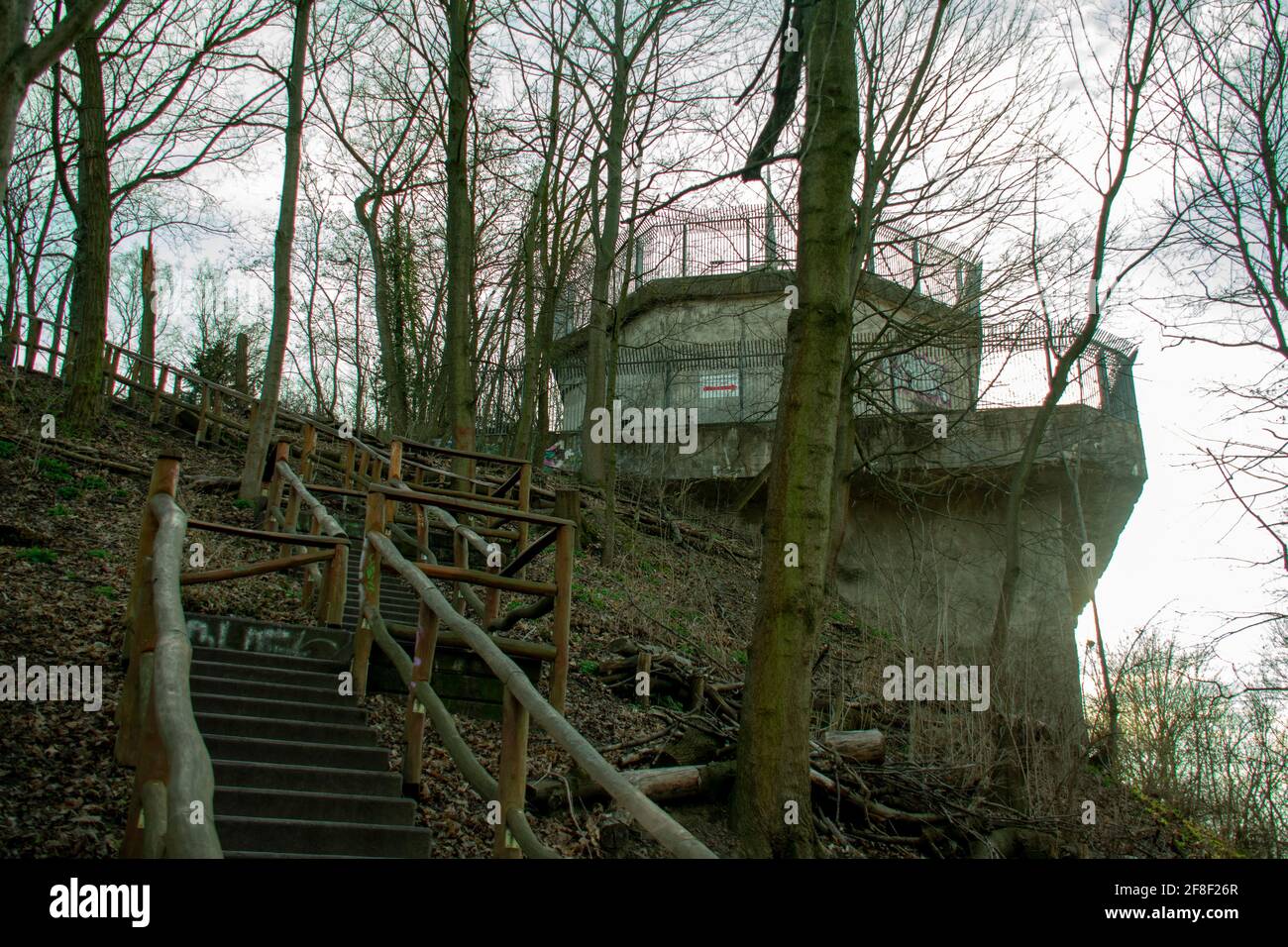 Landscape of Flakturm III in Volkspark Humboldthain Berlin Stock Photo ...