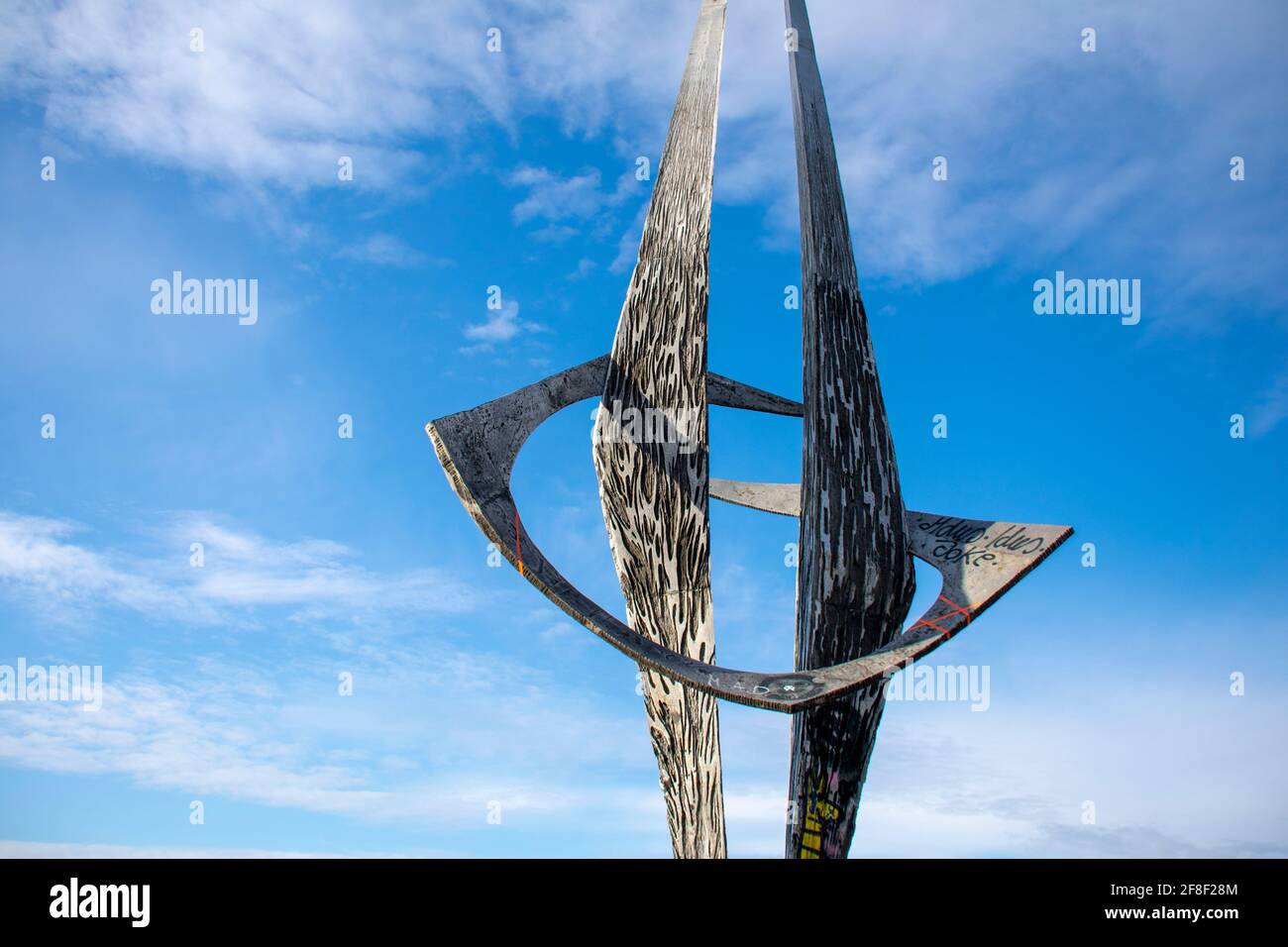 Sculpture at Flakturm III in Volkspark Humboldthain Berlin Stock Photo ...