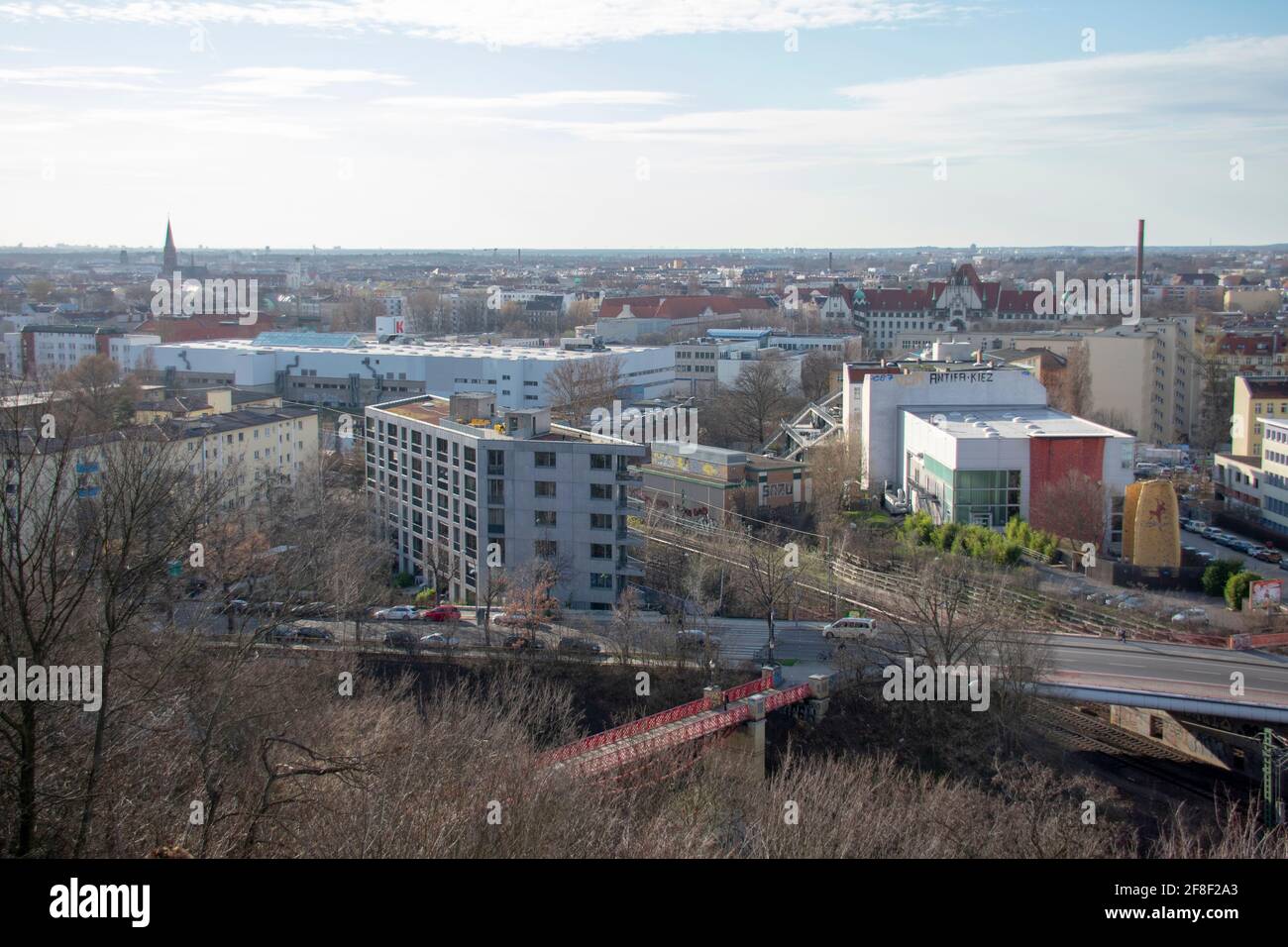 View of Berlin from Flakturm III in Volkspark Humboldthain Berlin Stock ...
