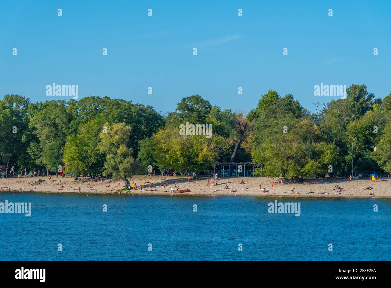 Beach at Trukhaniv island in Kiev, Ukraine Stock Photo - Alamy