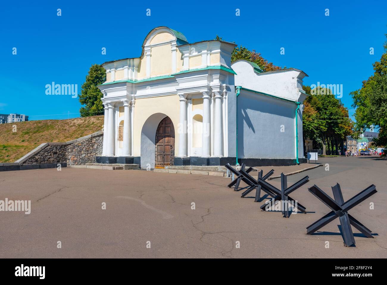 Old military building near Motherland monument in Kiev, Ukraine Stock ...
