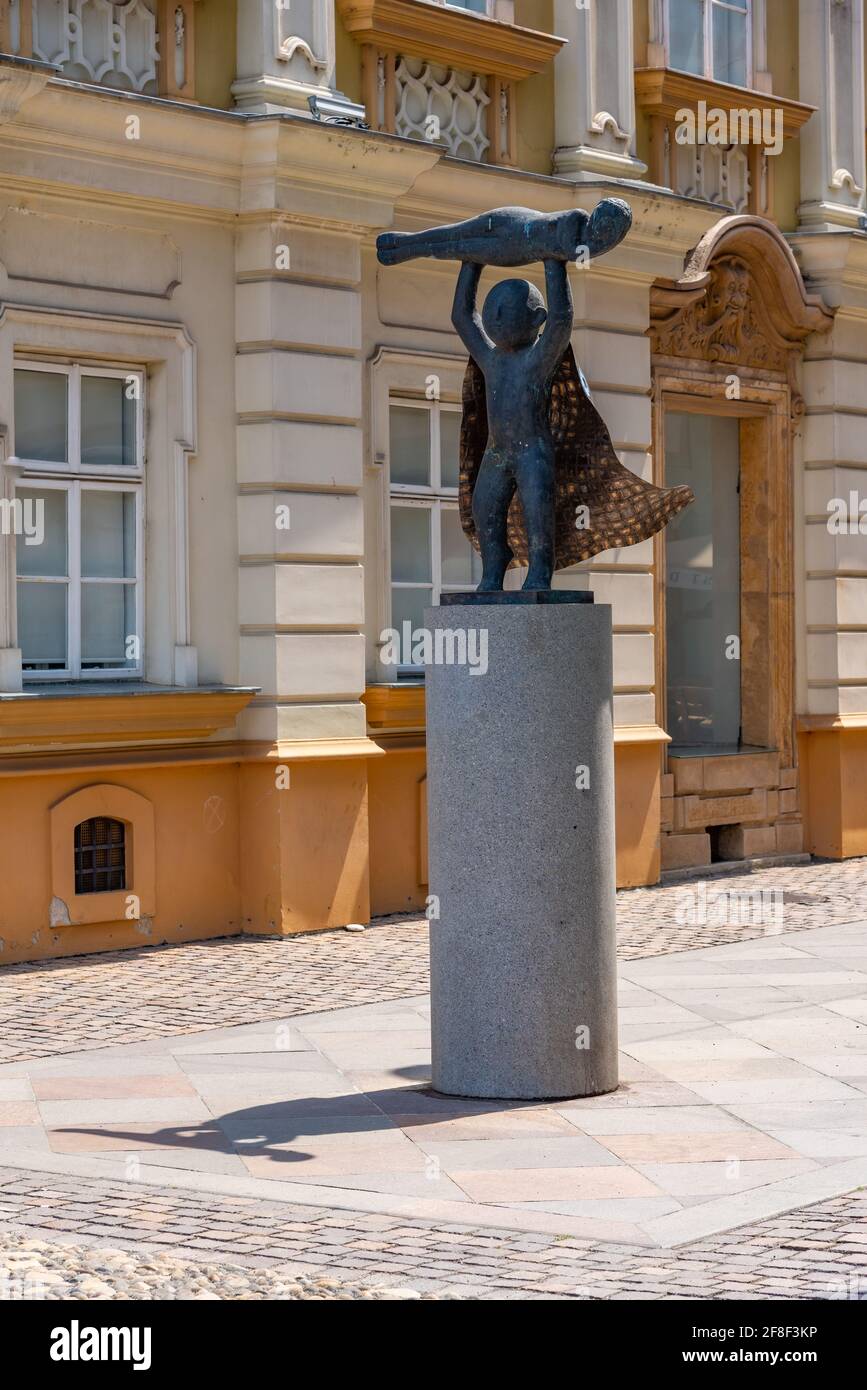 Statue resembling One Punch Man in Timisoara, Romania Stock Photo - Alamy