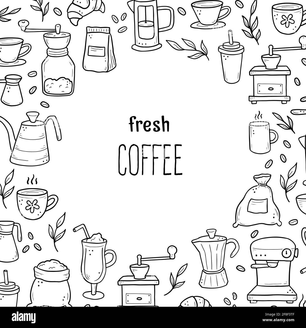 Vector illustration of hand drawn doodle style appliances and ...