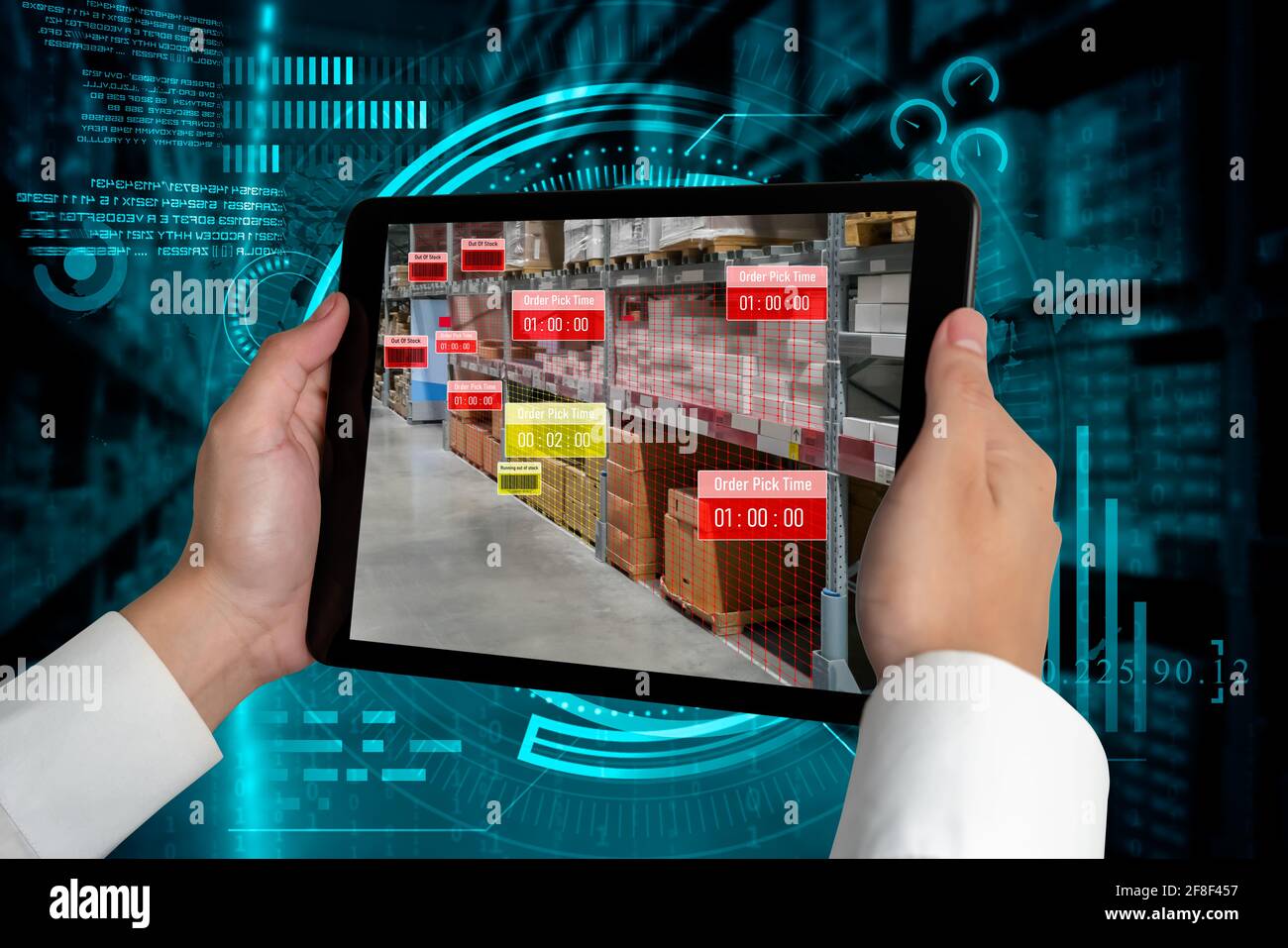 Smart warehouse management system using augmented reality technology to identify package picking ...