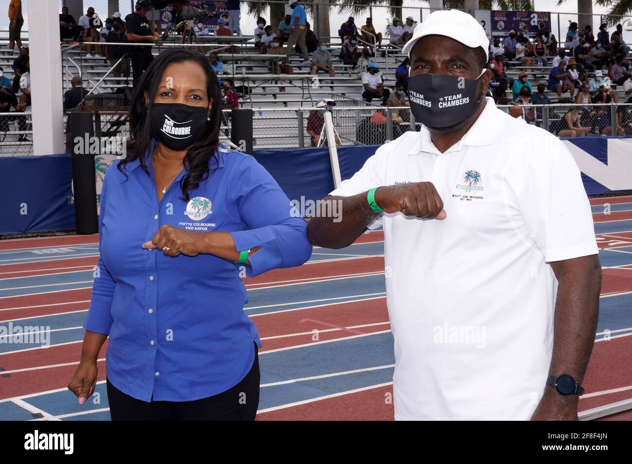 City of Miramar vice mayor Yvette Colbourne (left) and commissioner ...