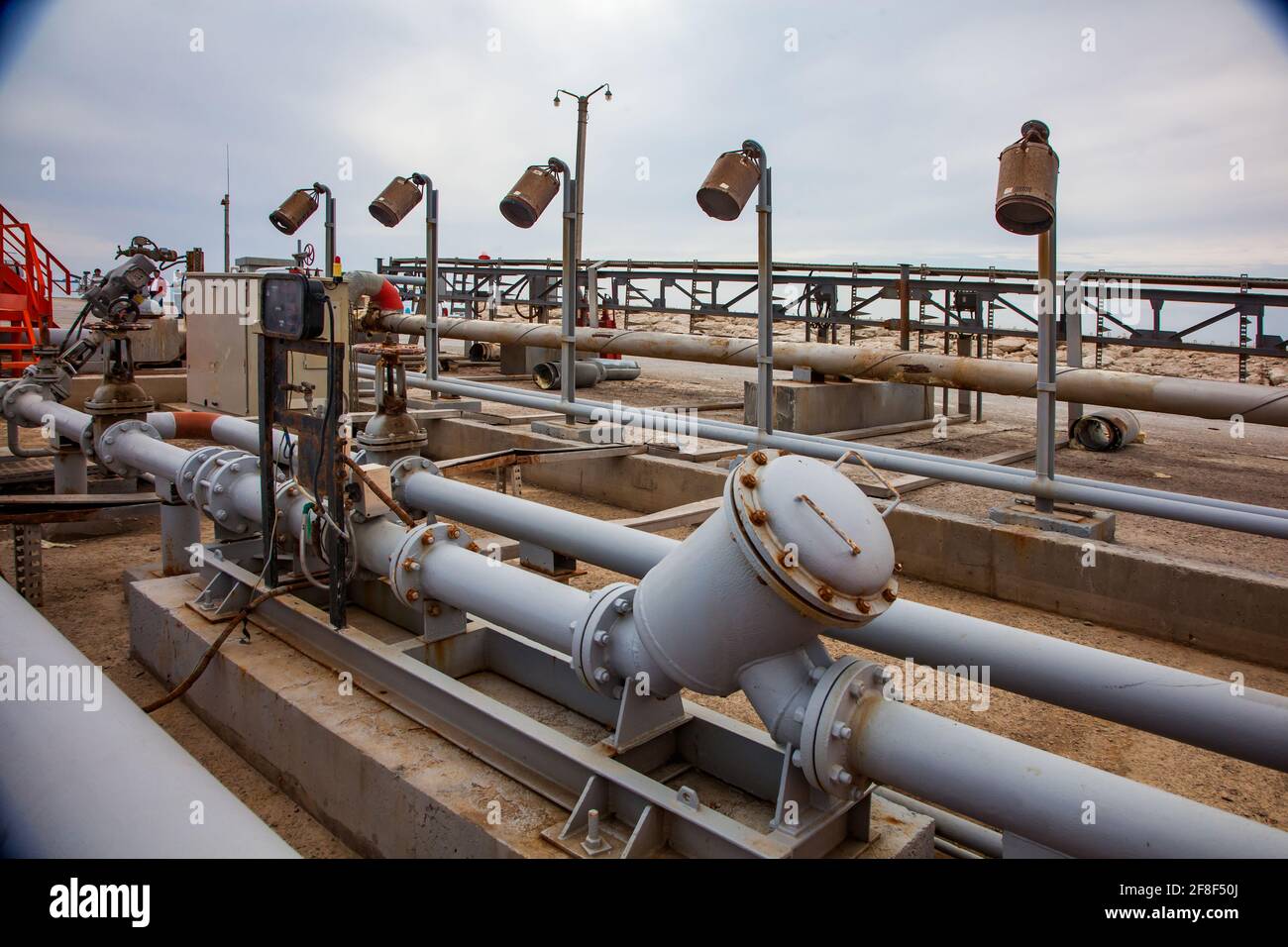 Mangystau region, Kazakhstan: Bautino bay. Oil loading terminal on ...