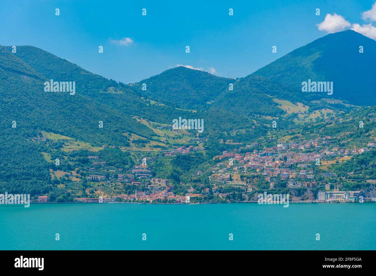Tavernola Bergamasca alongside lake Iseo in Italy Stock Photo - Alamy