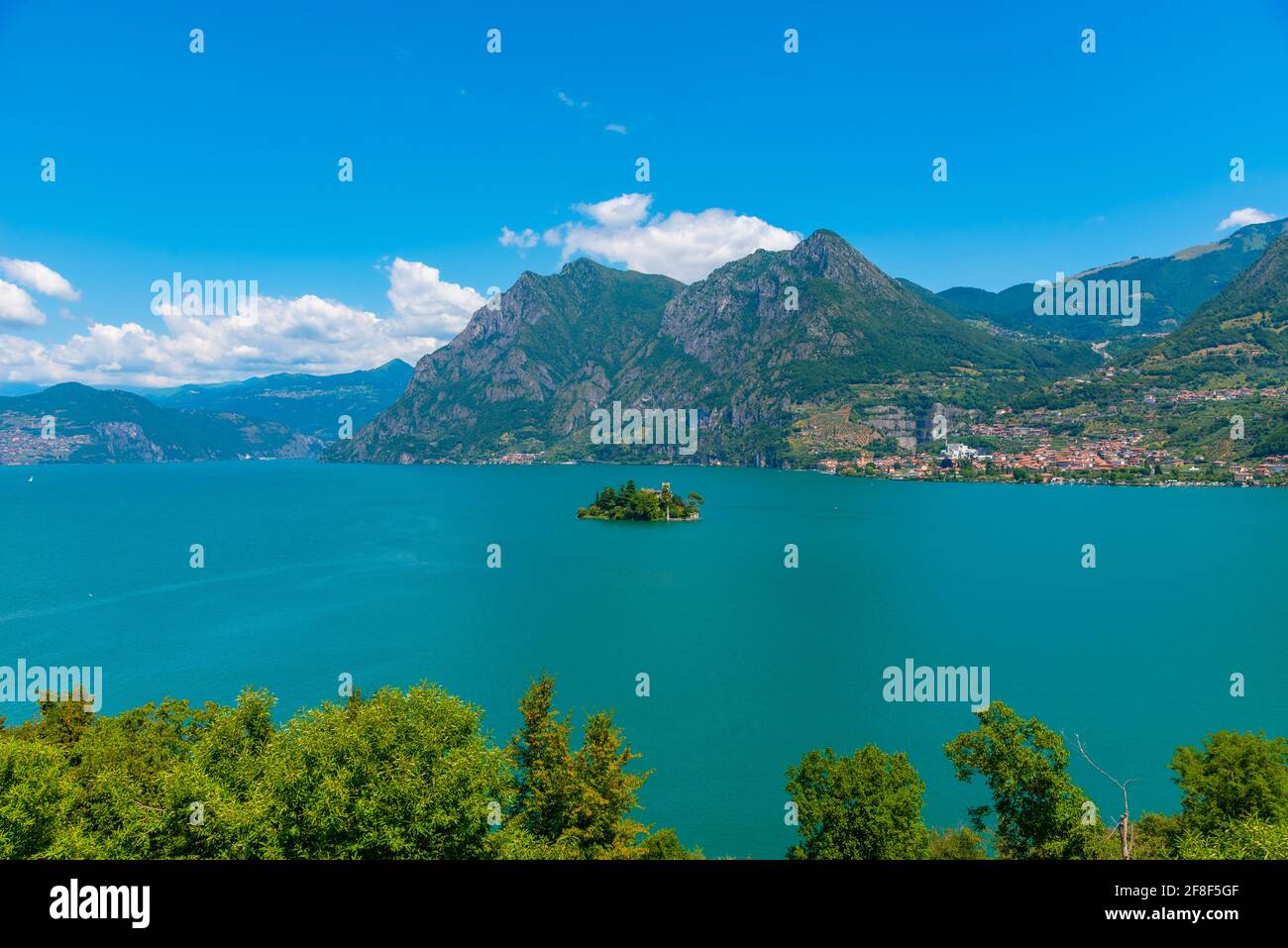 View of Iseo lake from Monte Isola in Italy Stock Photo - Alamy